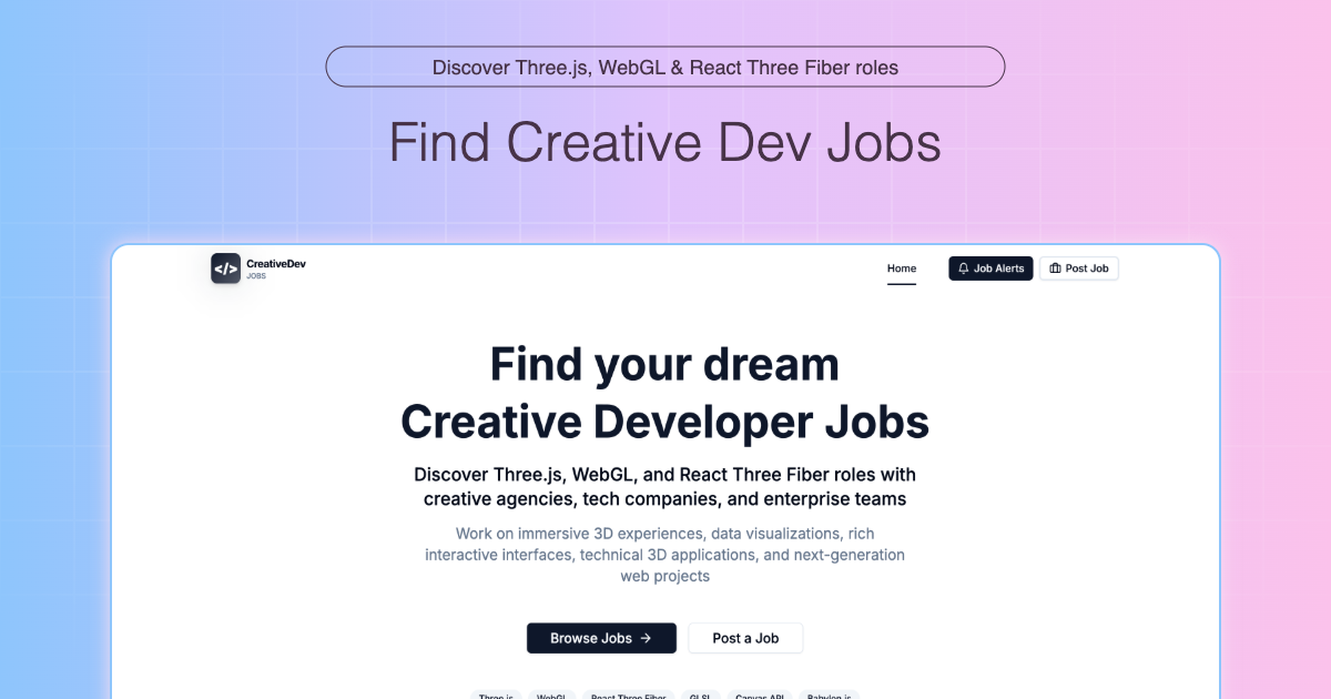 Best Three.js Portfolio Examples (2025) | CreativeDevJobs Blog